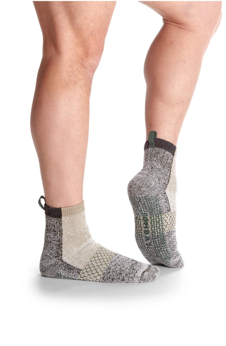 Bombas Merino Wool Blend Colorblock Gripper Slipper Calf Socks ...