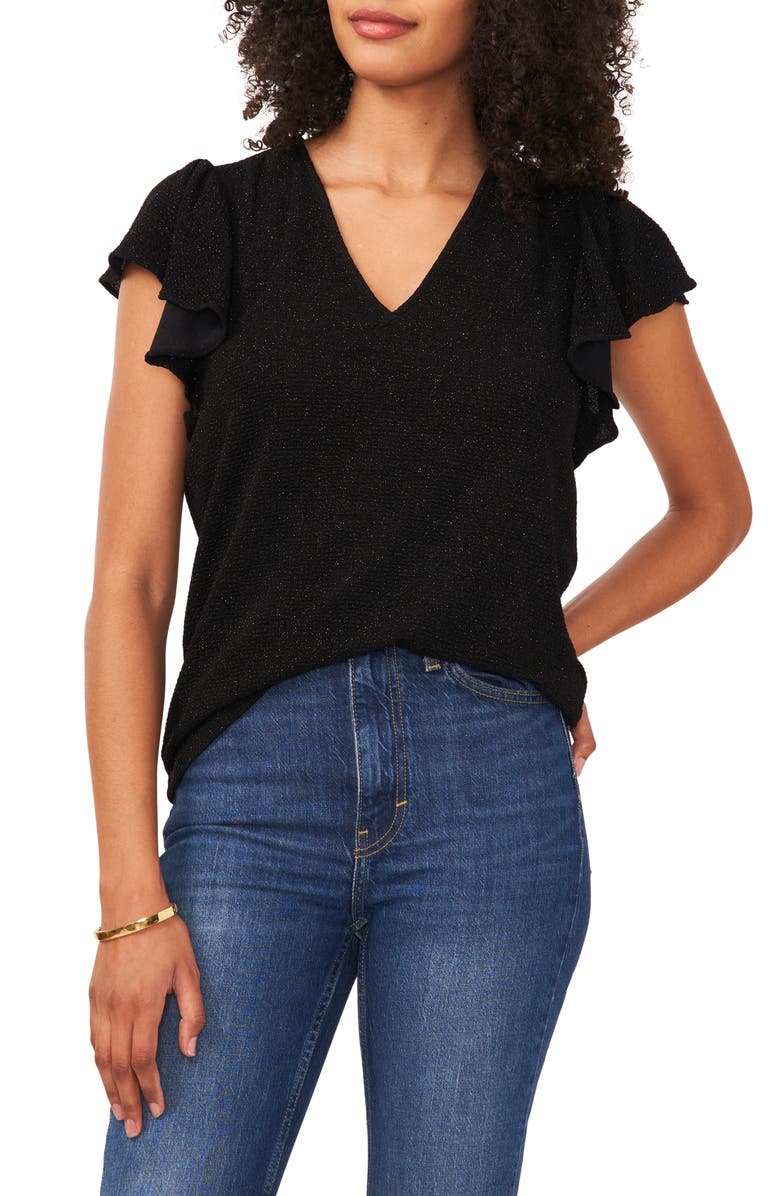 Vince Camuto Flutter Sleeve Top | Nordstromrack