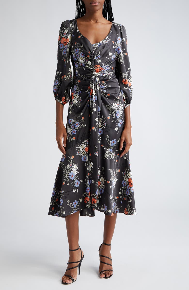 Cinq à Sept Floral Print Midi Dress | Nordstromrack