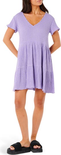 Rip Curl Premium Surf Check Tiered Sundress | Nordstrom