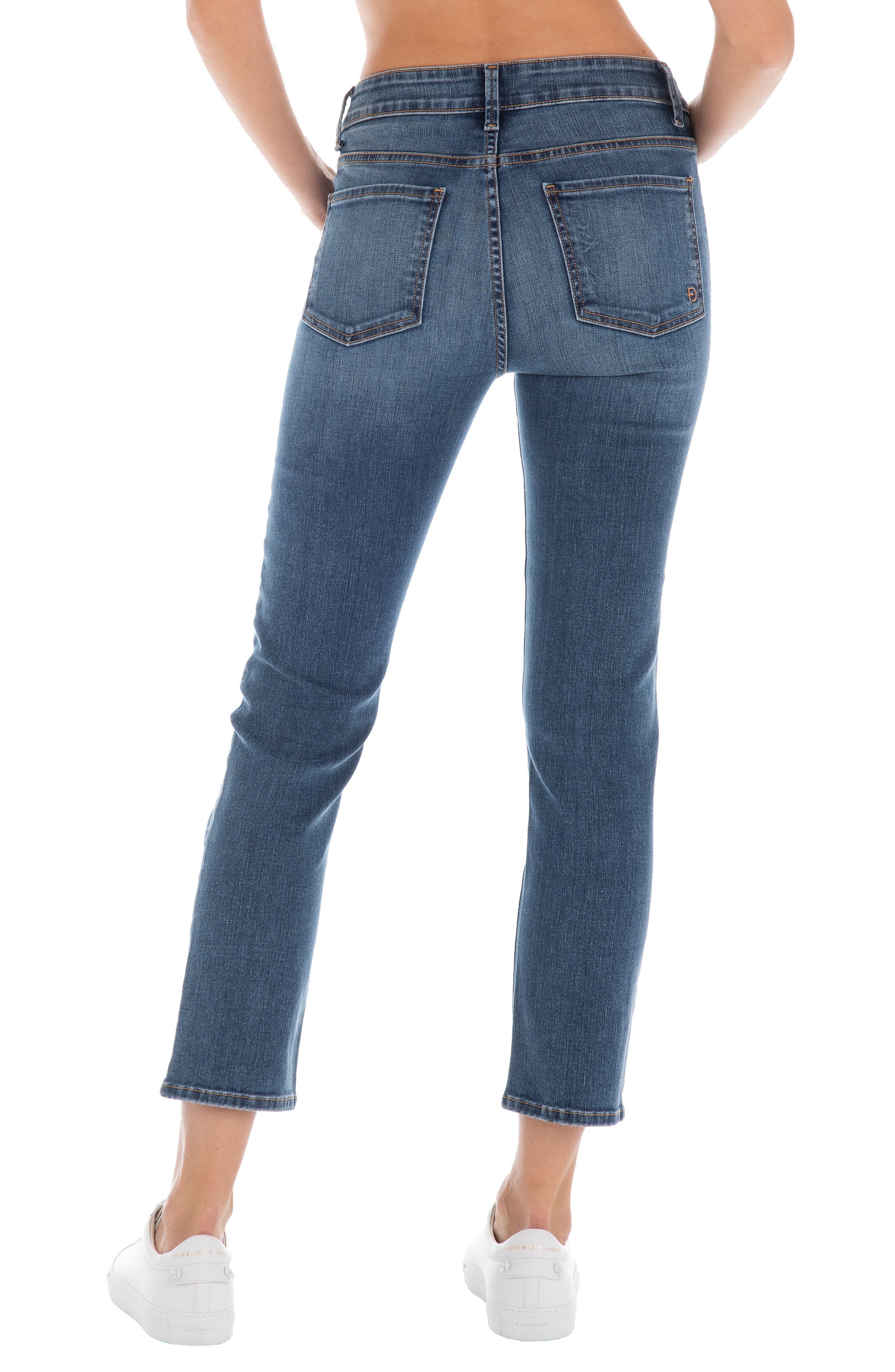 Fidelity Denim Cher High Waist Crop Slim Straight Jeans | Nordstromrack