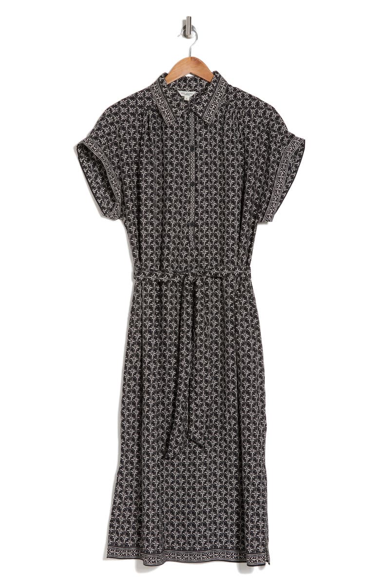 MAX STUDIO Floral Short Sleeve Shirtdress | Nordstromrack