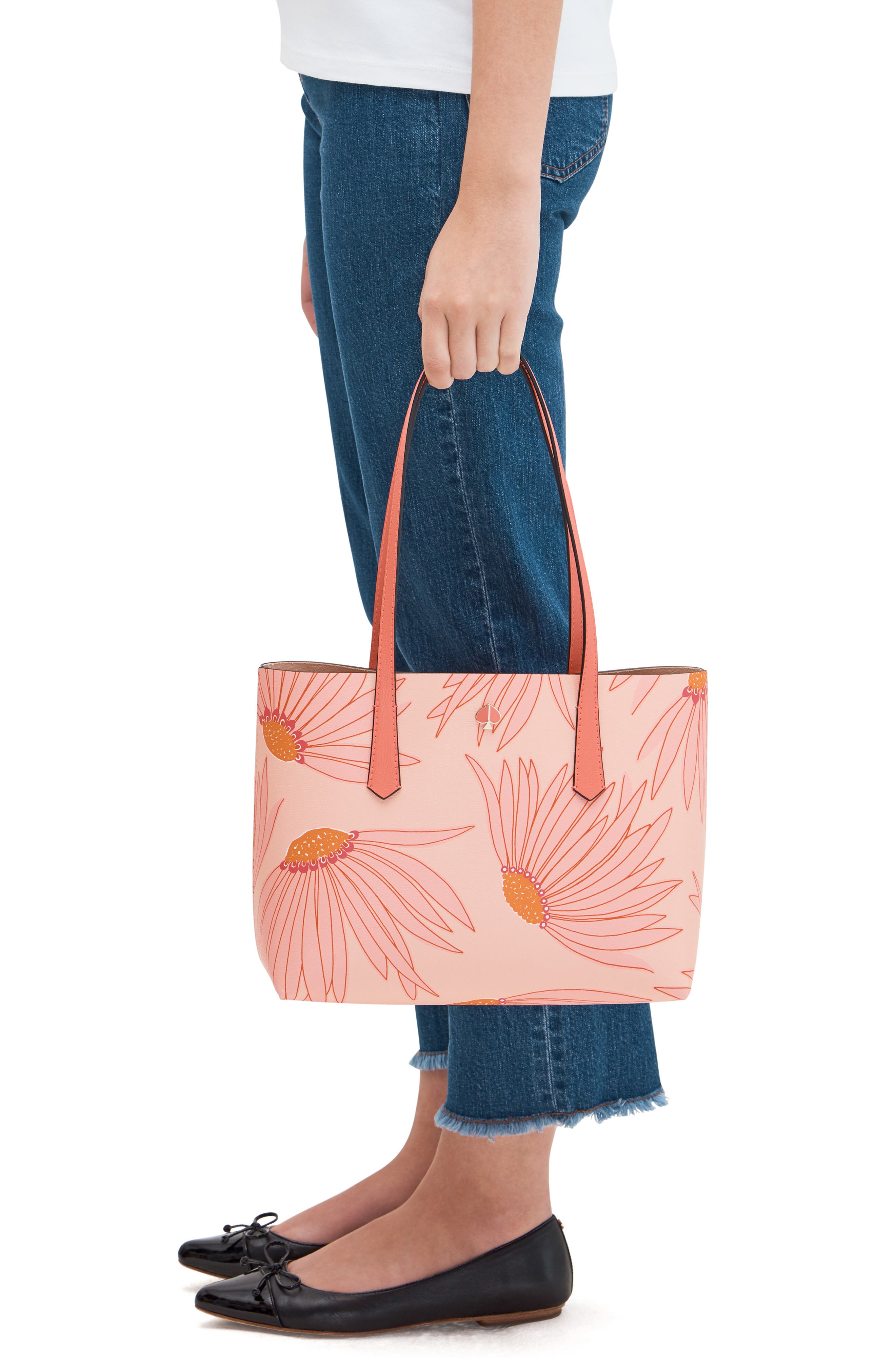 Kate Spade New York small molly falling flower faux leather tote ...