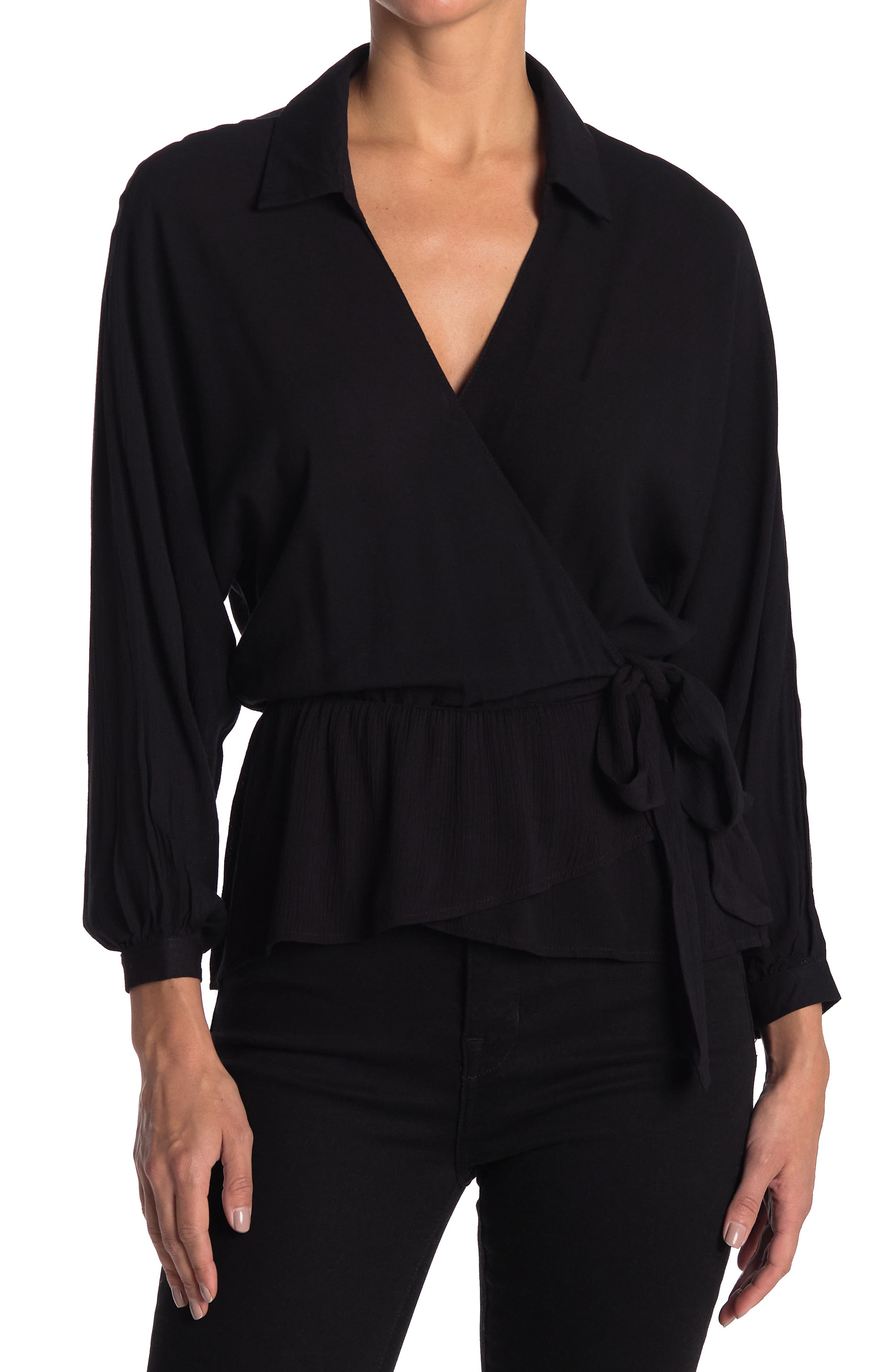 WISHLIST Long Sleeve Side Tie Top | Nordstromrack