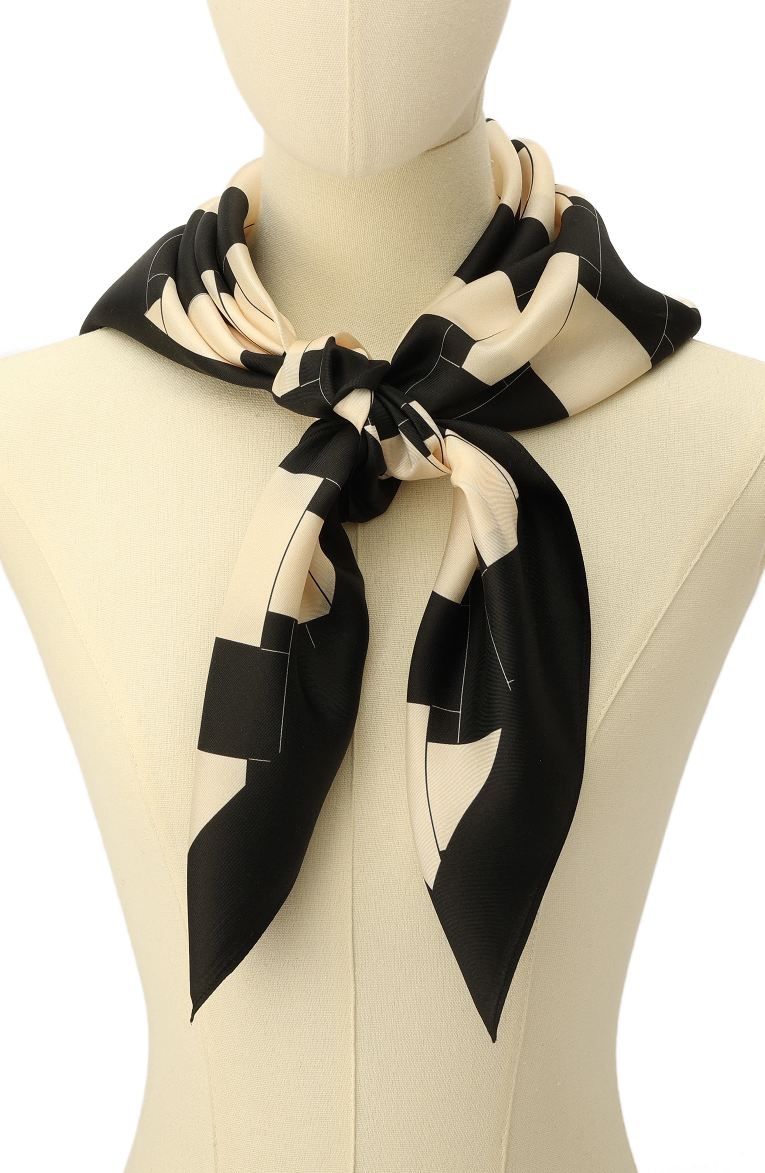 Kurt Geiger London Basket Weave Large Silk Scarf | Nordstrom