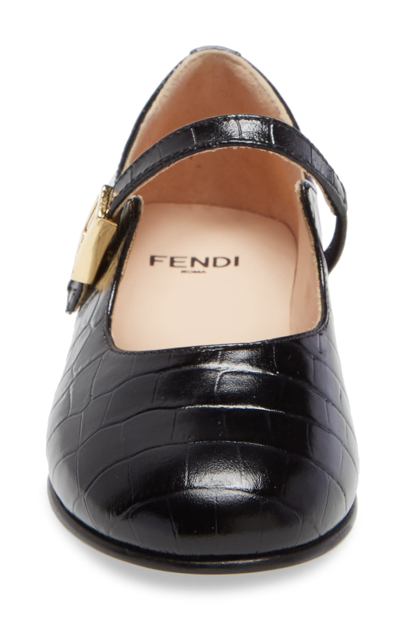 Fendi Logo Buckle Croc Embossed Mary Jane | Nordstromrack