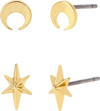 AllSaints Star & Moon Stud Earrings | Nordstromrack