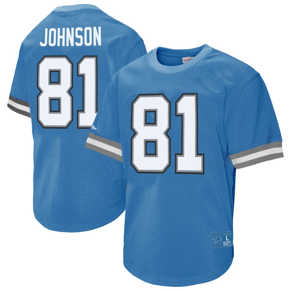 Mitchell & Ness Men's Mitchell & Ness Calvin Johnson Blue Detroit Lions ...