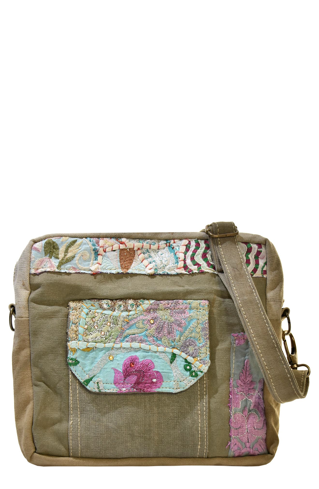 VINTAGE ADDICTION Recycled Military Tent Crossbody Bag | Nordstromrack