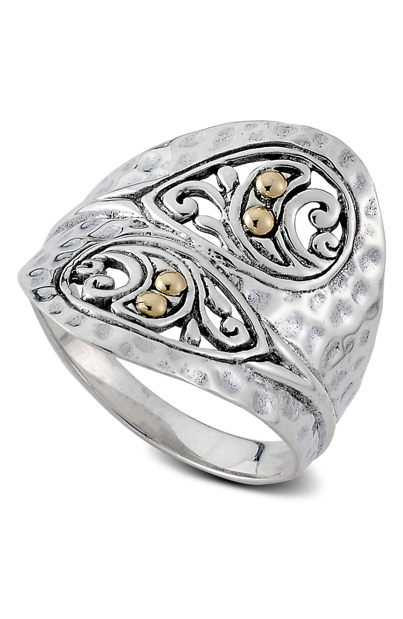 SAMUEL B. Sterling Silver & 18K Yellow Gold Filigree Ring | Nordstromrack