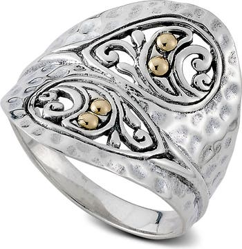 SAMUEL B. Sterling Silver & 18K Yellow Gold Filigree Ring | Nordstromrack