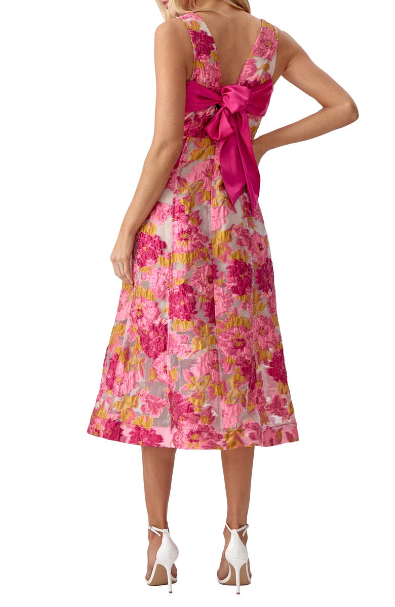 Adelyn Rae Agnes Floral Jacquard Midi Dress | Nordstrom