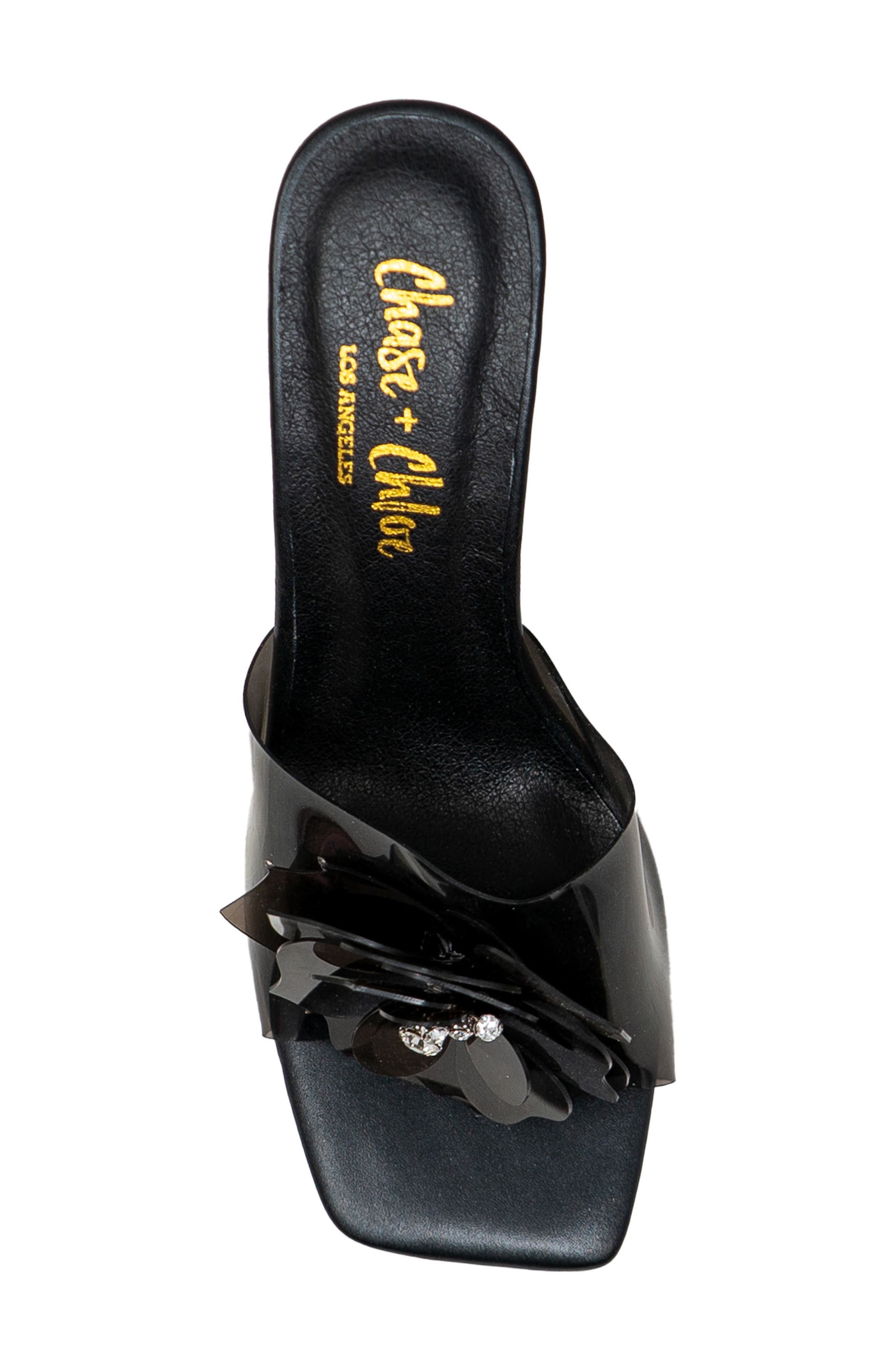 CHASE AND CHLOE Maeli Flower Slide Sandal (Women) | Nordstromrack