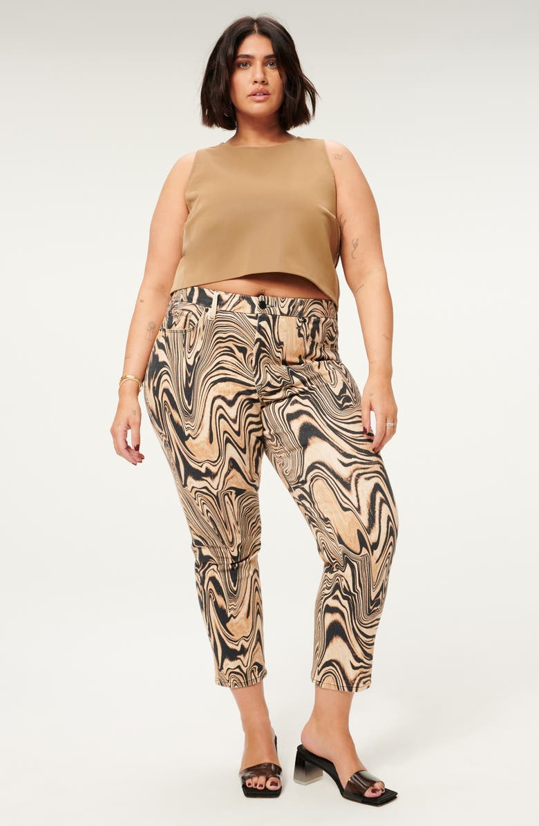 Good American Good Classic Print High Waist Ankle Skinny Jeans ...