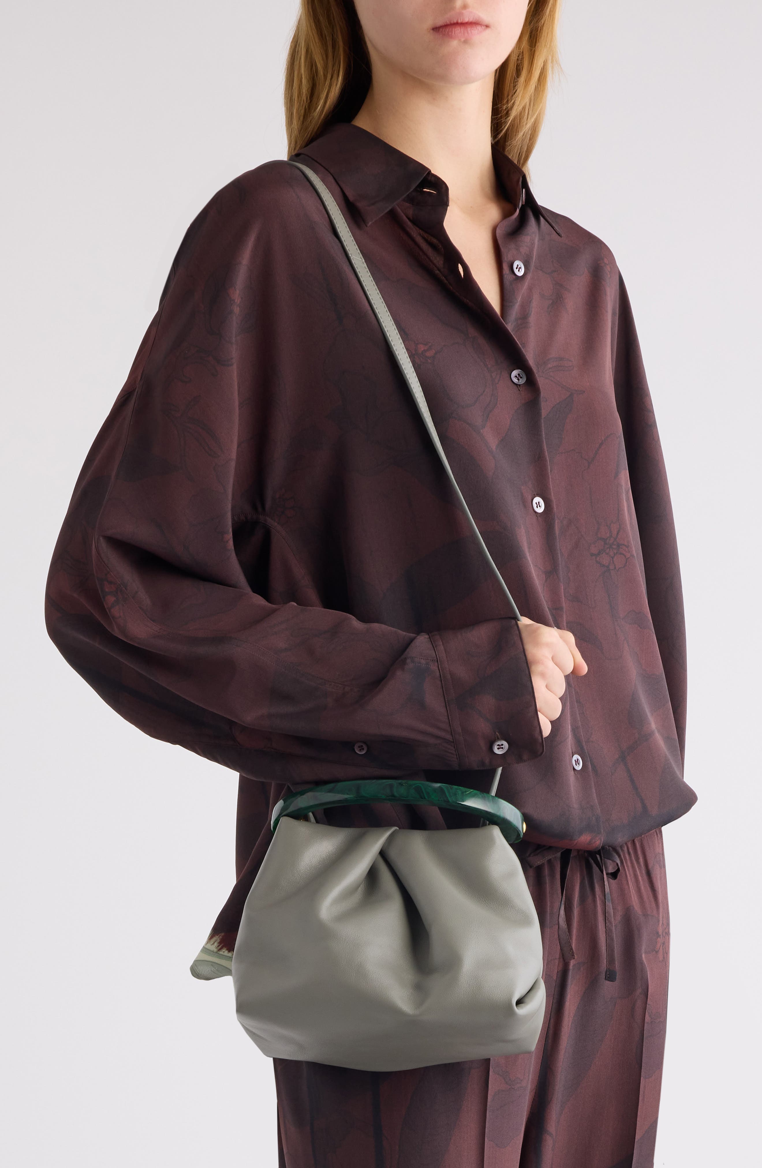 Dries Van Noten Small Top Handle Leather Pouch | Nordstromrack