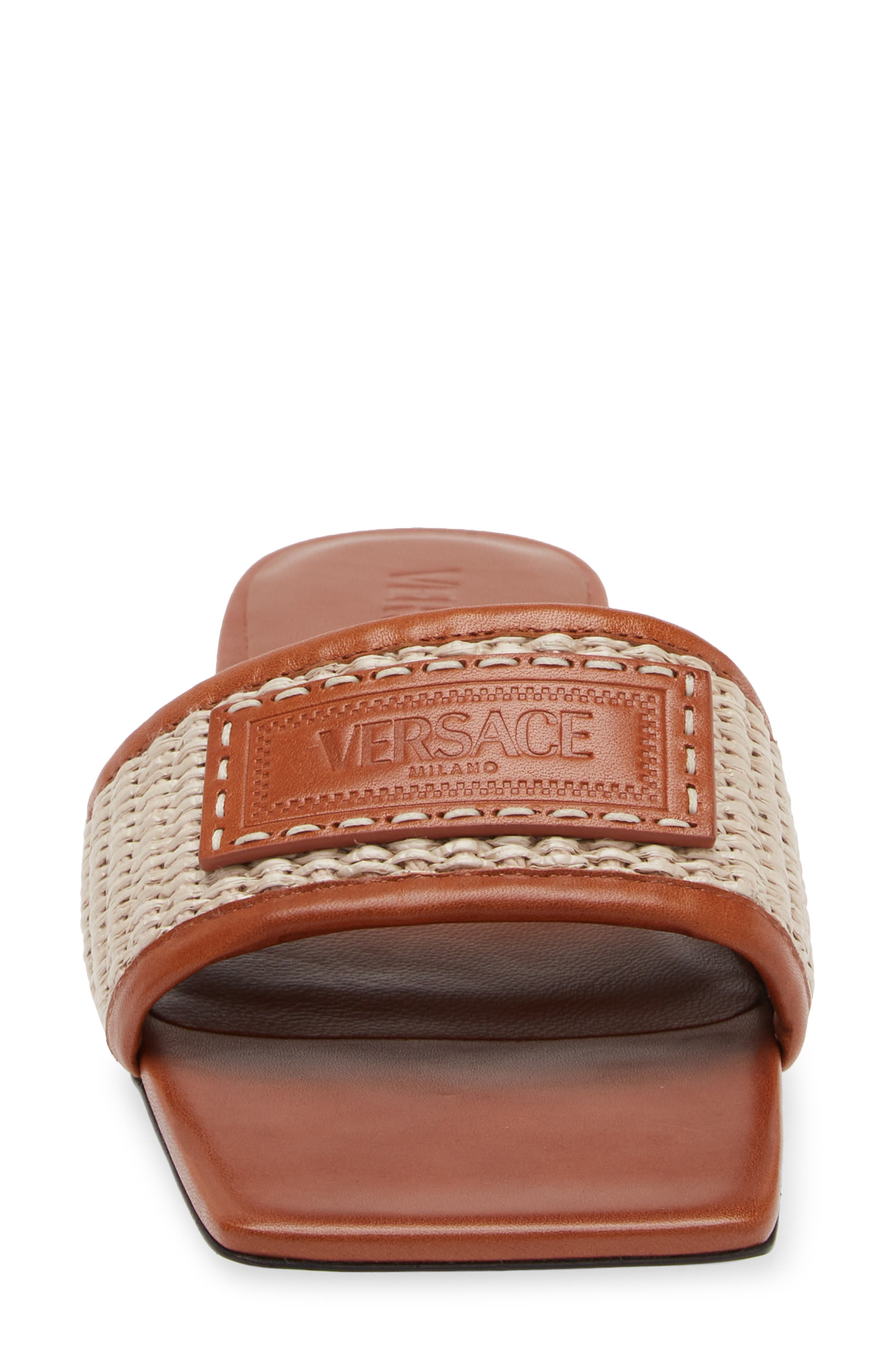Versace Logo Plaque Slide Sandal (Women) | Nordstromrack