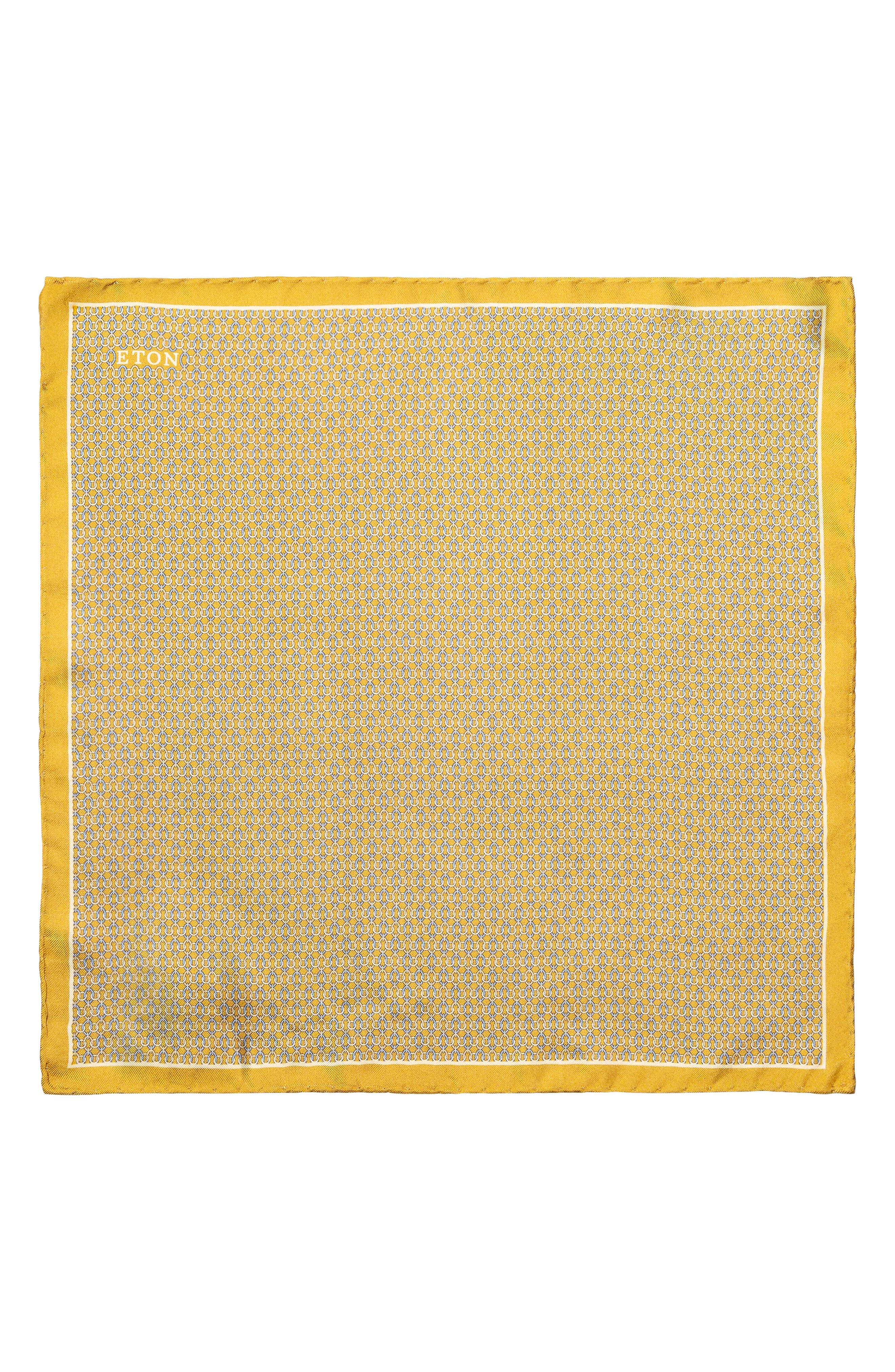 Eton Geometric Silk Pocket Square | Nordstromrack