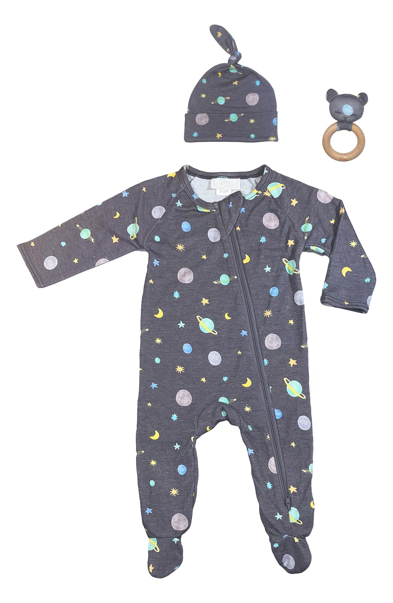 Toby Planets Footie, Hat & Rattle Set | Nordstromrack