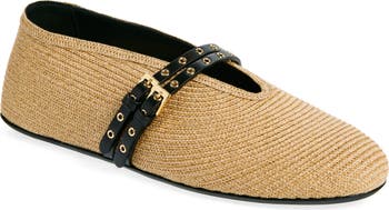 Alaïa Raffia Ballerina Flat (Women) | Nordstrom
