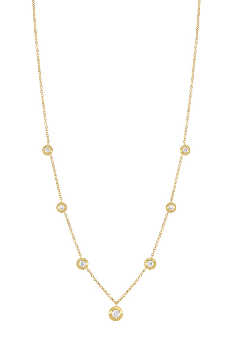 Bony Levy 18K Gold Monaco Diamond Station Chain Necklace - 0.30ctw ...