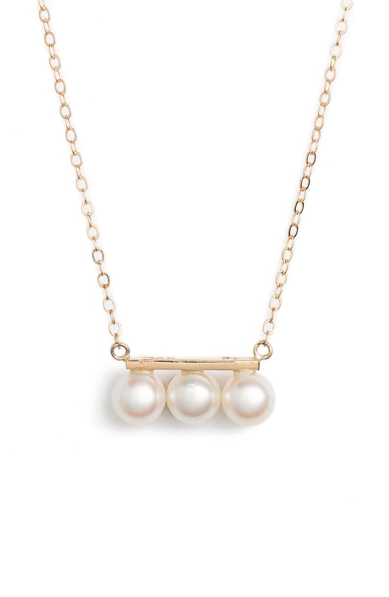 Poppy Finch Triple Pearl Pendant Necklace | Nordstrom