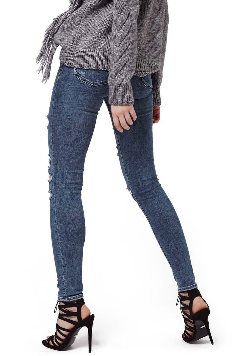 Topshop Moto 'Jamie' Shredded Skinny Jeans | Nordstrom