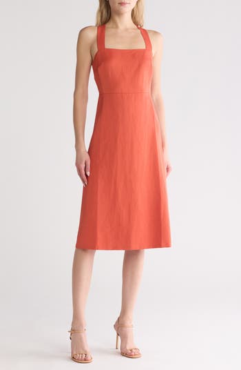 Theory Cross Back Strap Midi Dress | Nordstromrack
