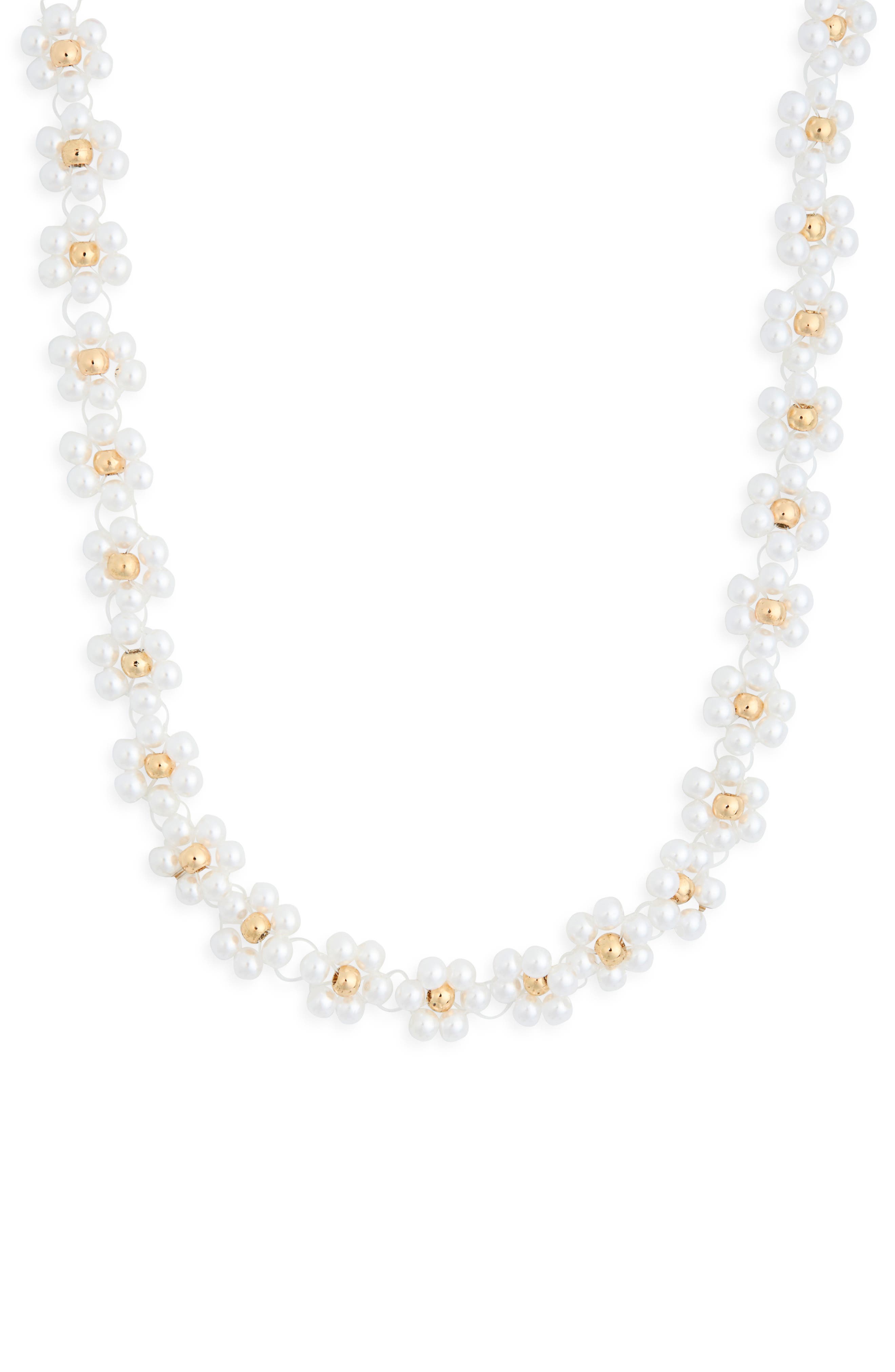 Loren Olivia Beaded Floral Choker Necklace | Nordstromrack