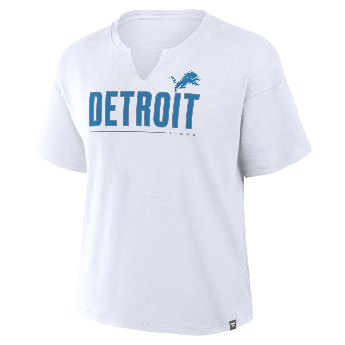FANATICS Women's Fanatics White Detroit Lions Redzone Slub Boxy T-Shirt ...