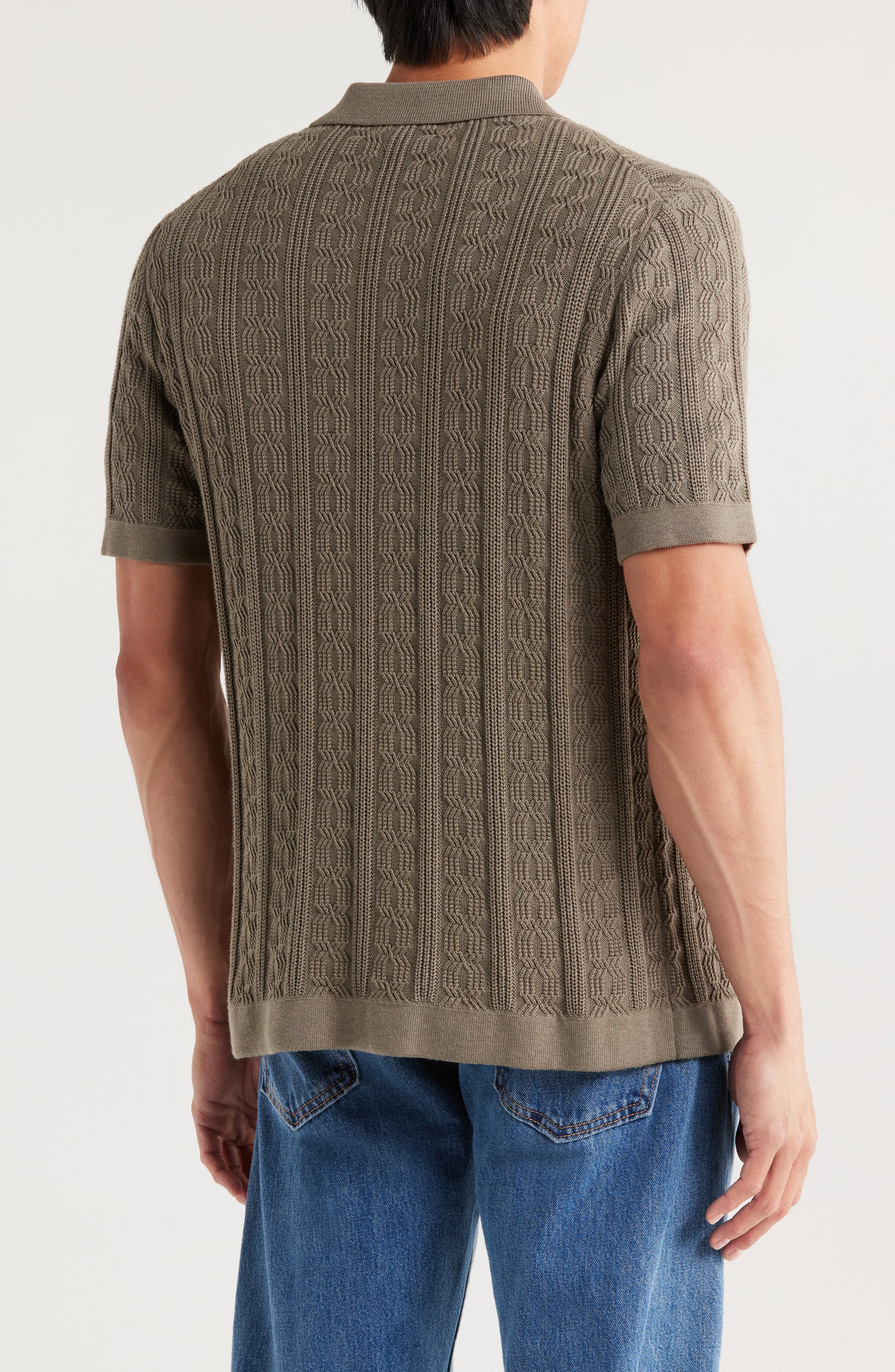 TRUTH Textured Short Sleeve Cardigan | Nordstromrack