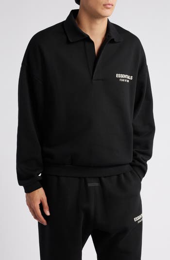 Fear of God Essentials Johnny Collar Fleece Sweatshirt | Nordstrom