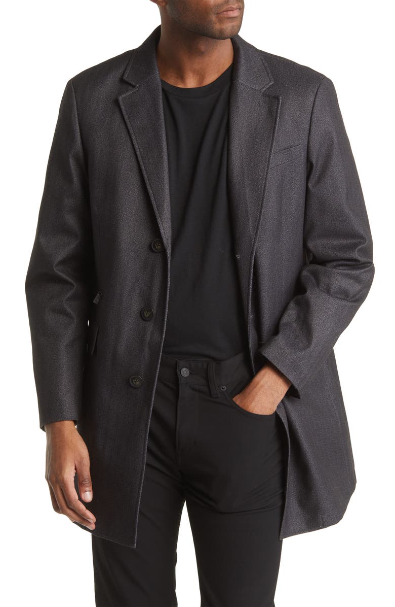 Hart Schaffner Marx Rodney Water Resistant Tech Flannel Raincoat ...