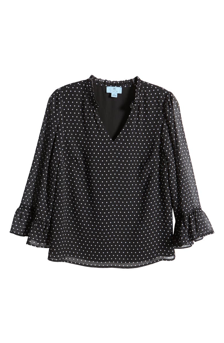 CeCe Polka Dot Bell Sleeve Blouse | Nordstromrack