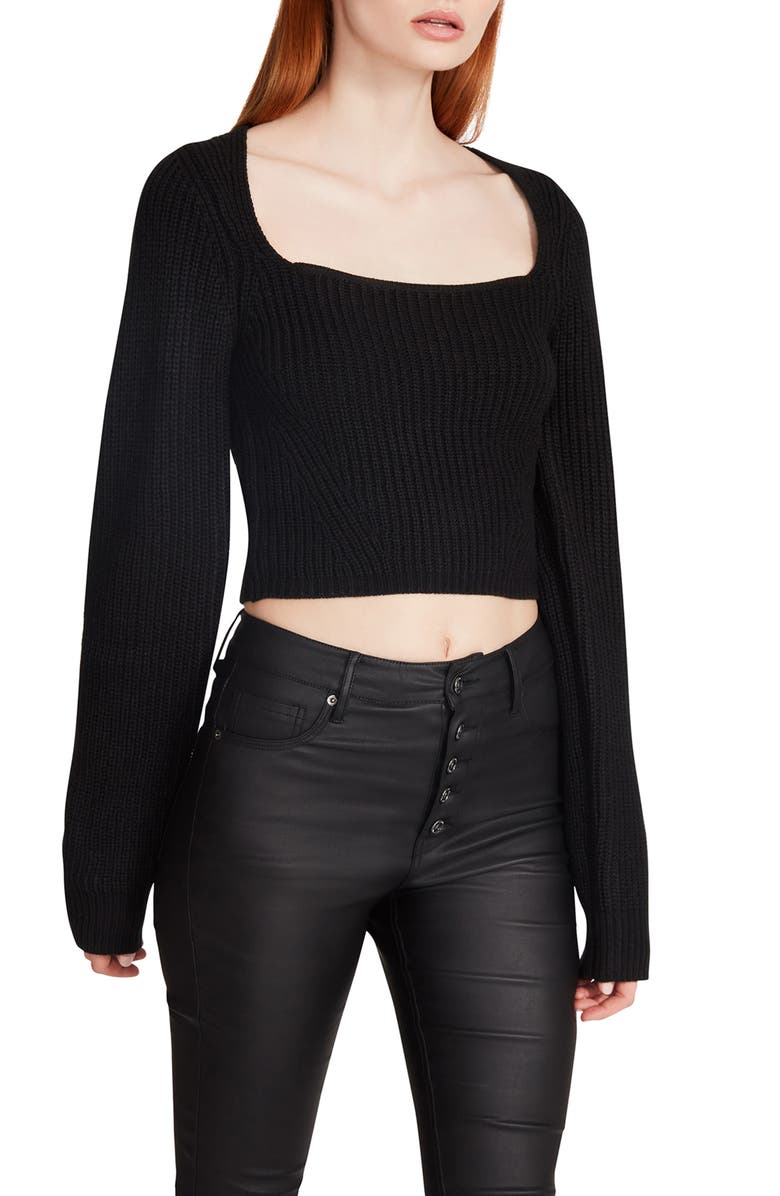 Steve Madden Kia Crop Rib Sweater | Nordstrom