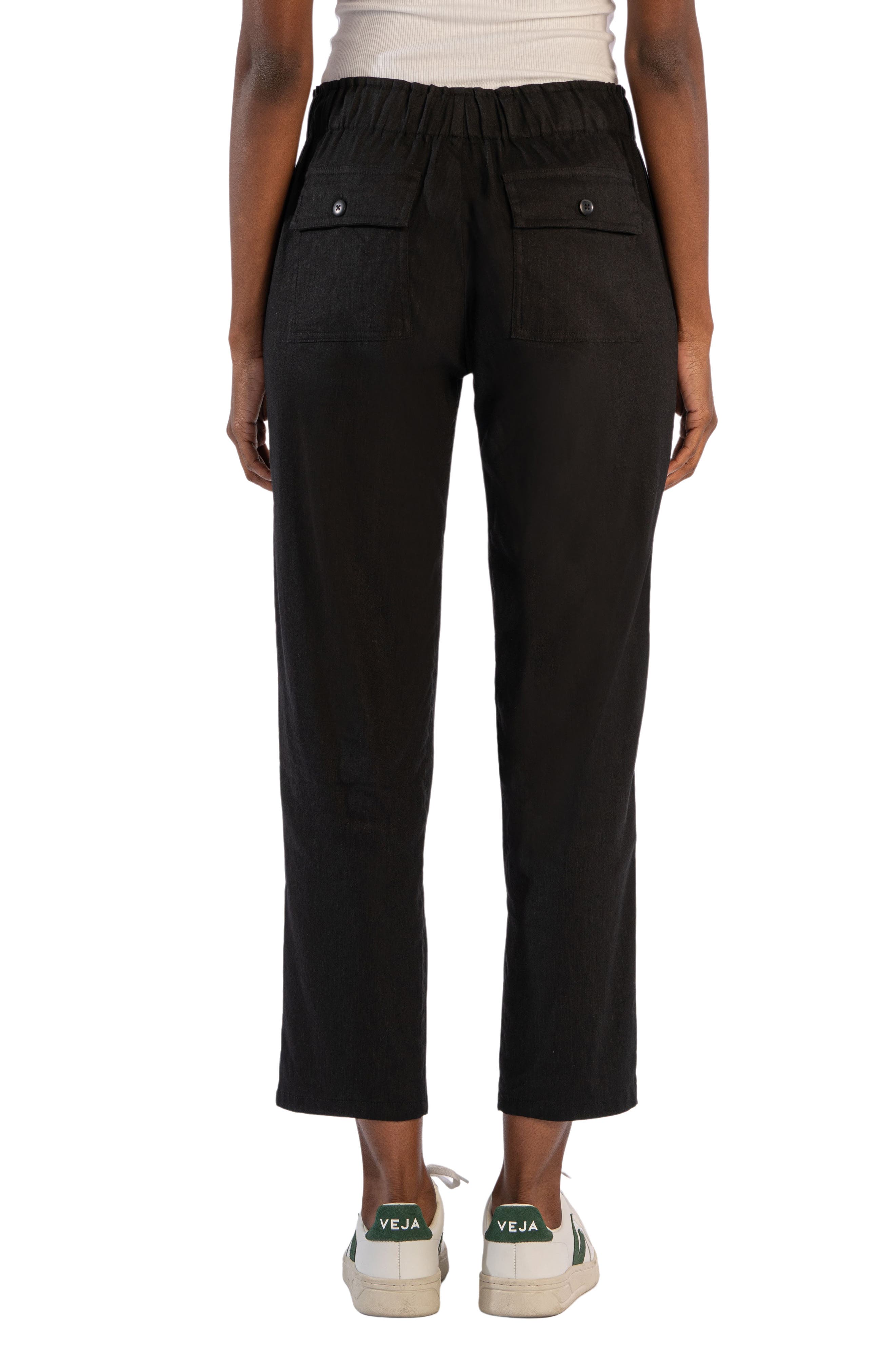 KUT from the Kloth Rosalie Linen Blend Drawstring Ankle Pants | Nordstrom