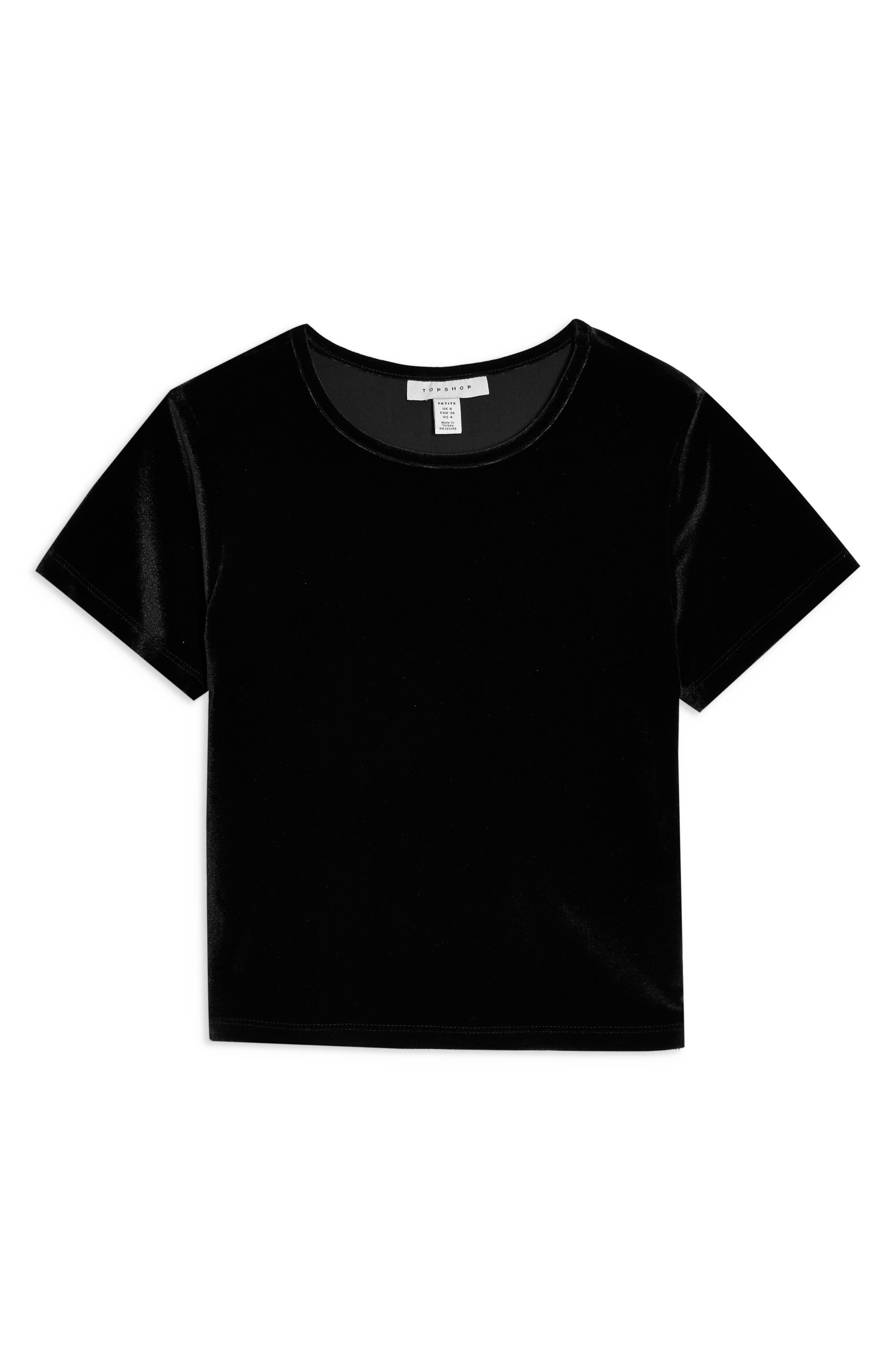 Topshop Velvet Crop Tee | Nordstromrack