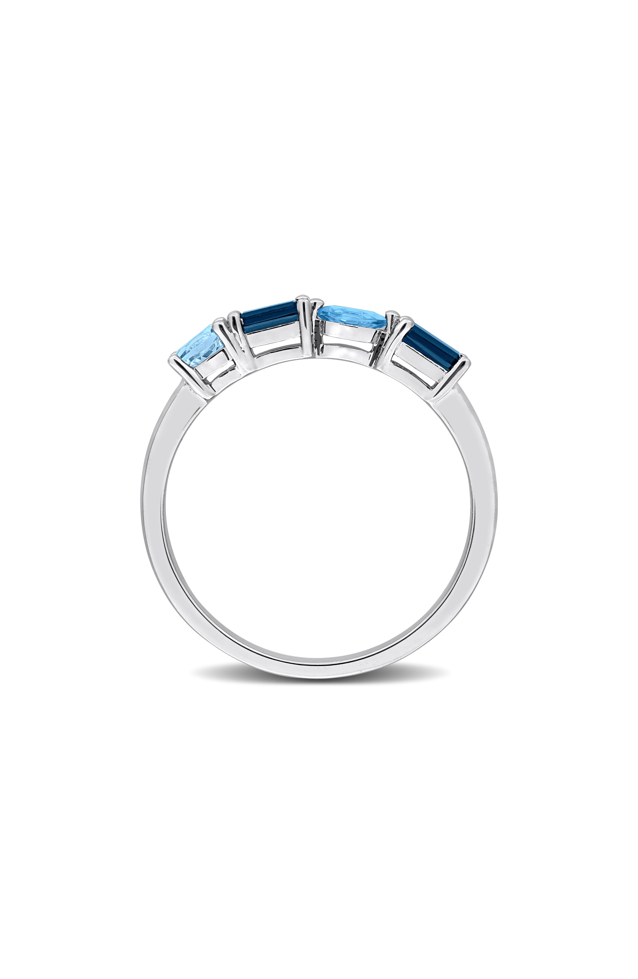 DELMAR Multiple Cut Blue Topaz Stacking Ring | Nordstromrack