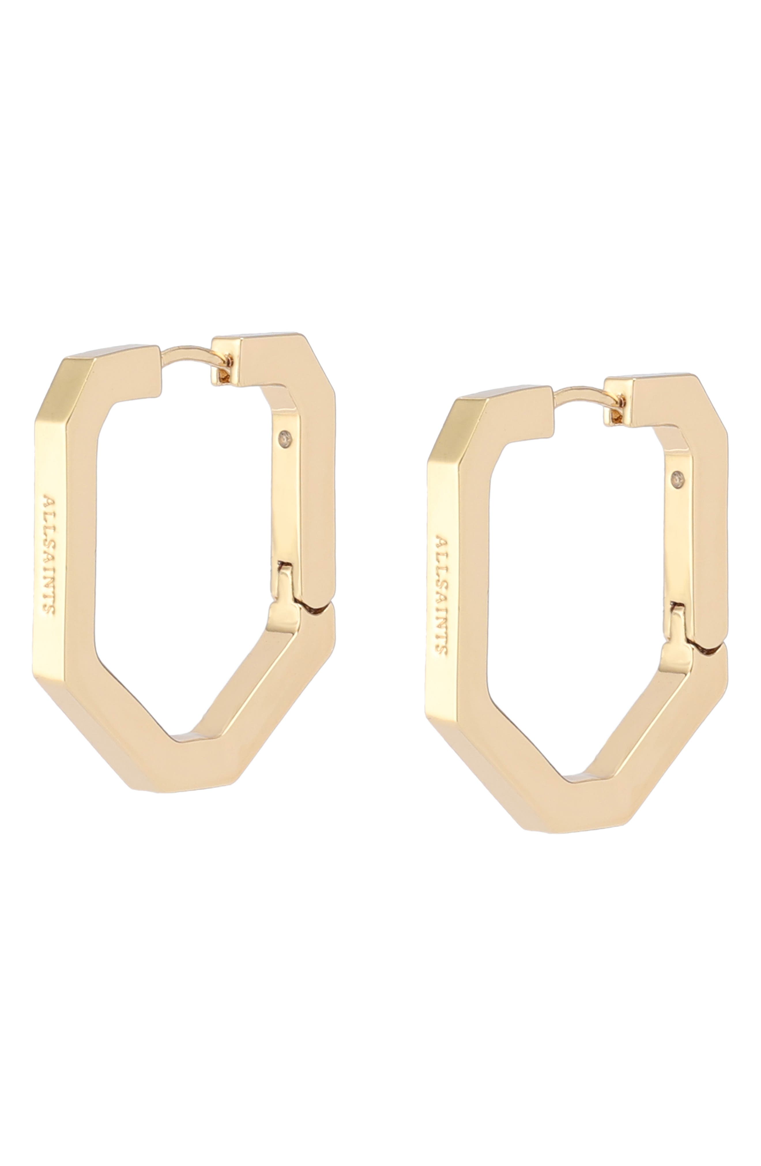Logo Large Octagonal Hoop Earrings (Women) | Nordstromrack