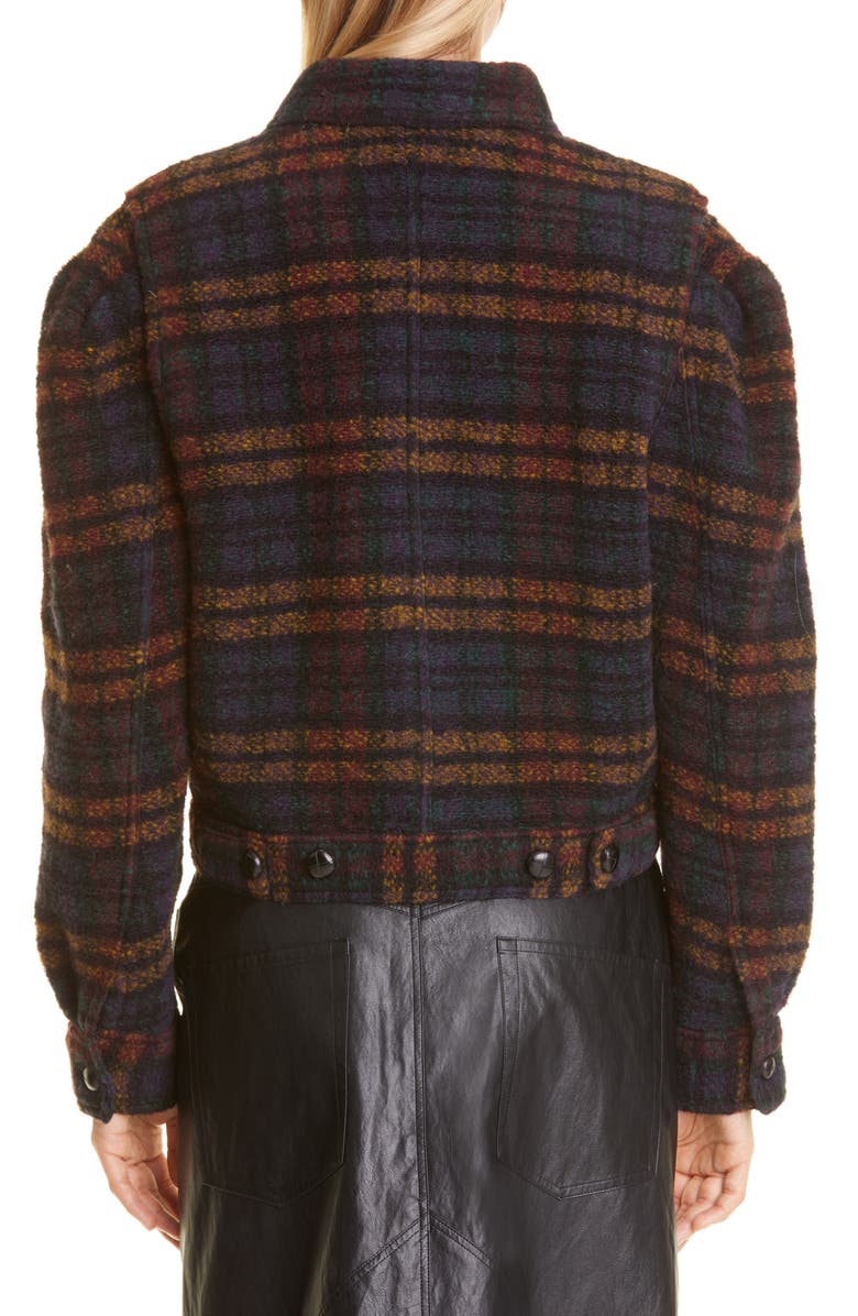 Isabel Marant Étoile Leiko Plaid Wool Blend Jacket | Nordstromrack