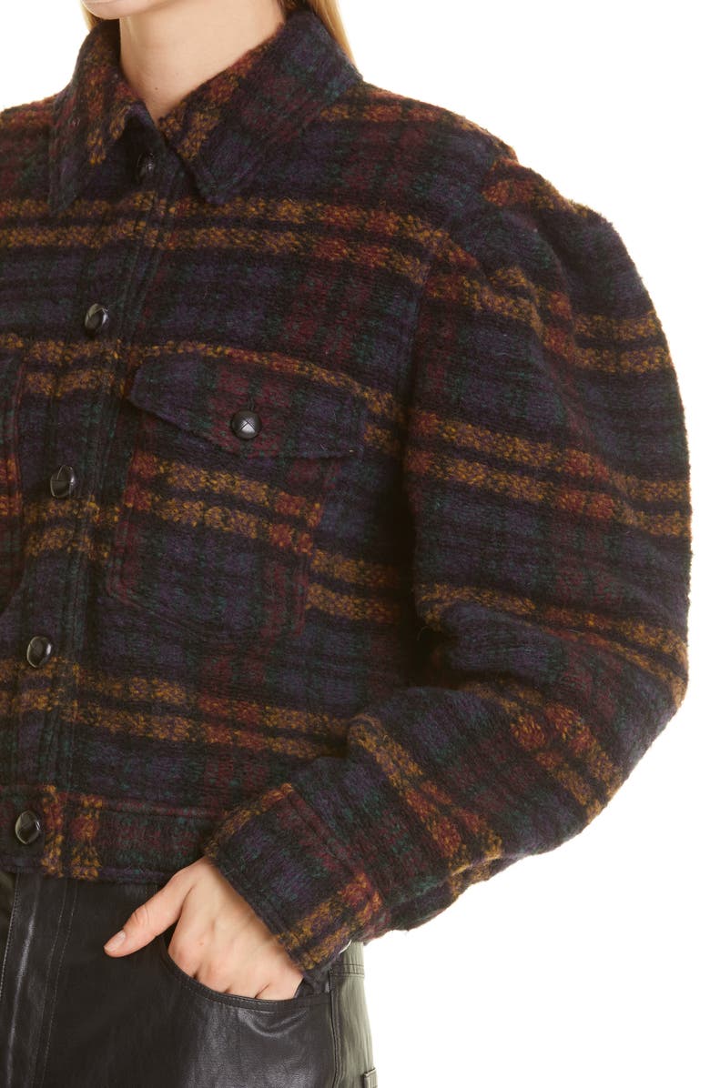 Isabel Marant Étoile Leiko Plaid Wool Blend Jacket | Nordstromrack
