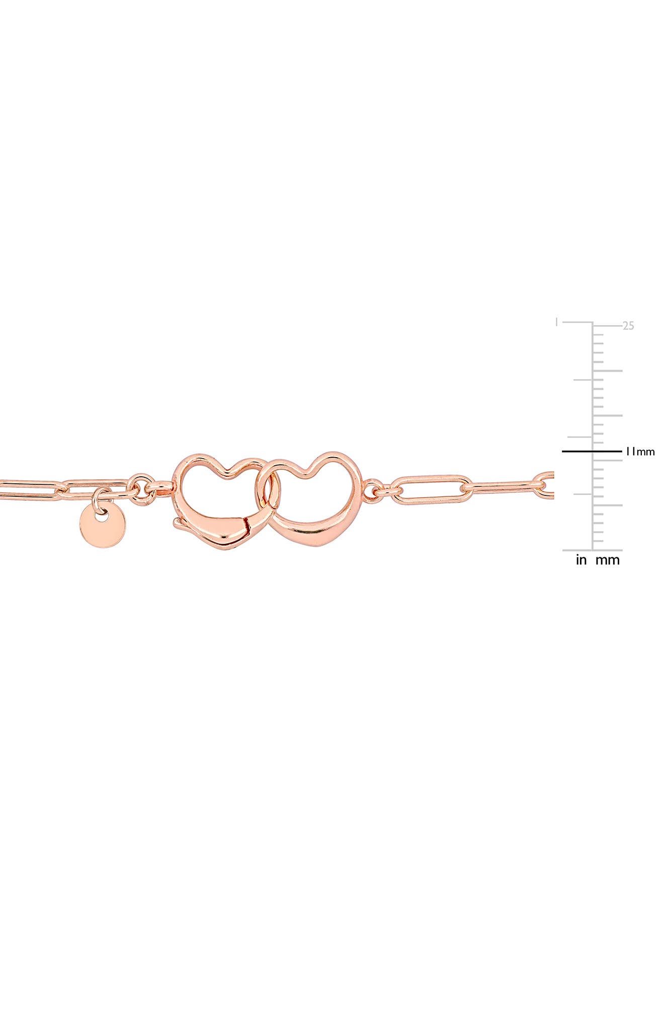 DELMAR Heart Clasp Paper Clip Chain Bracelet | Nordstromrack