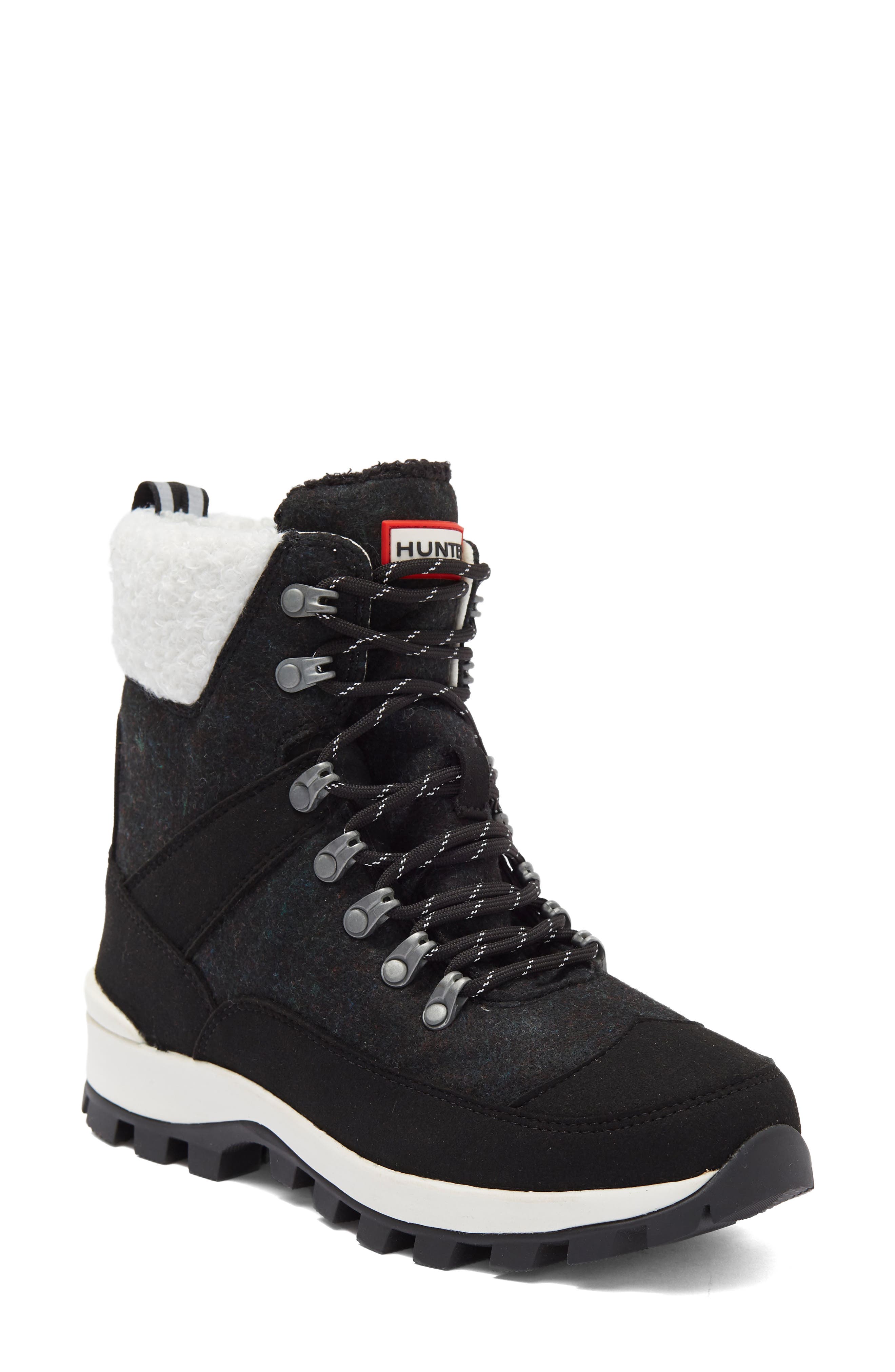 Hunter Commando Faux Shearling Lined Hiking Boot (Women) | Nordstromrack
