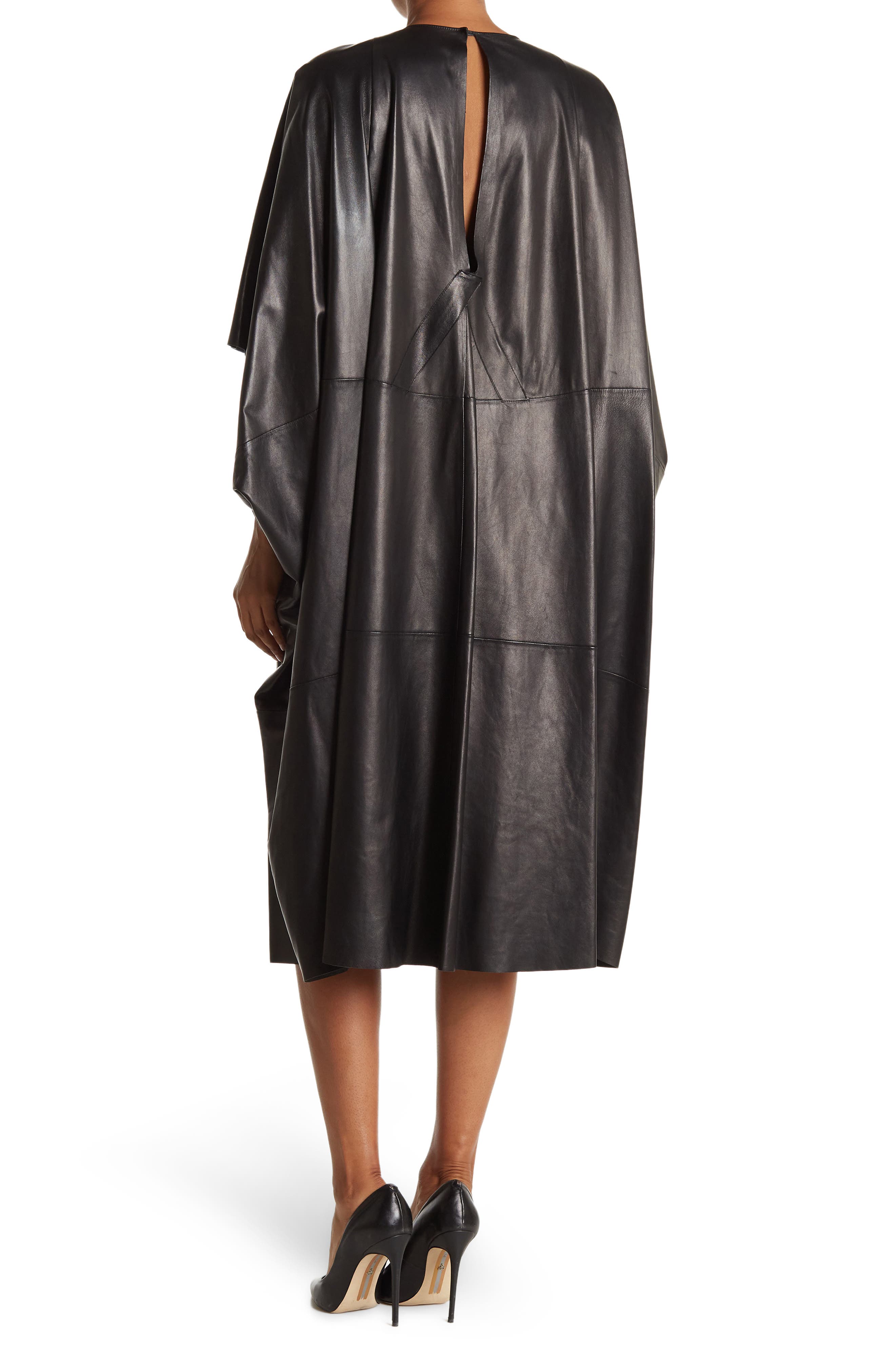 Valentino Kimono Sleeve Leather Dress | Nordstromrack
