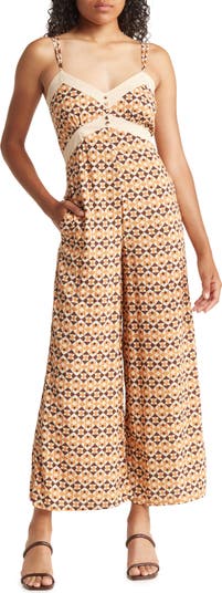 COCO & JAMESON Geo Print Sleeveless Jumpsuit | Nordstromrack
