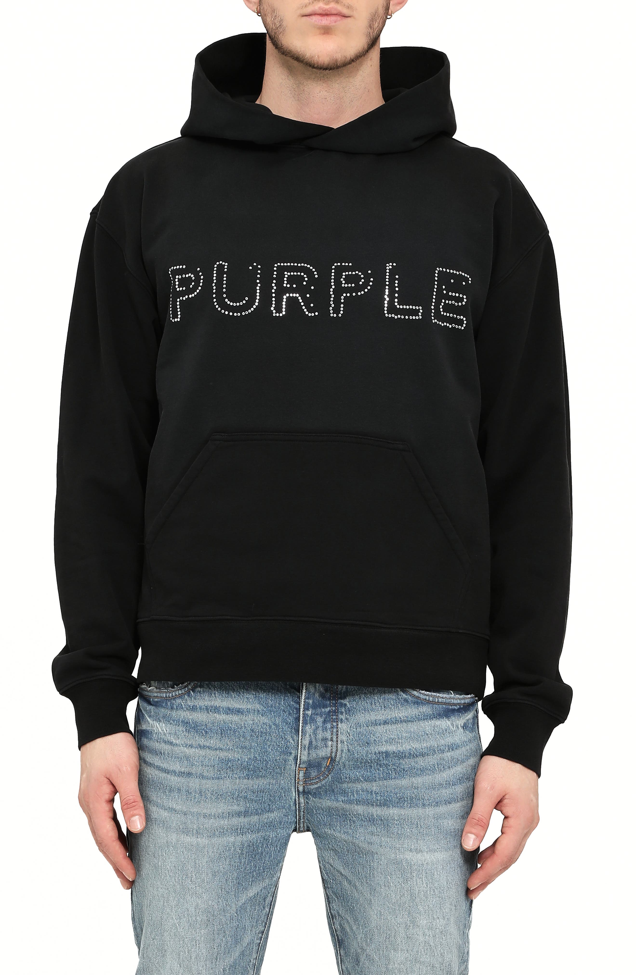 PURPLE BRAND Logo Cotton French Terry Hoodie | Nordstrom