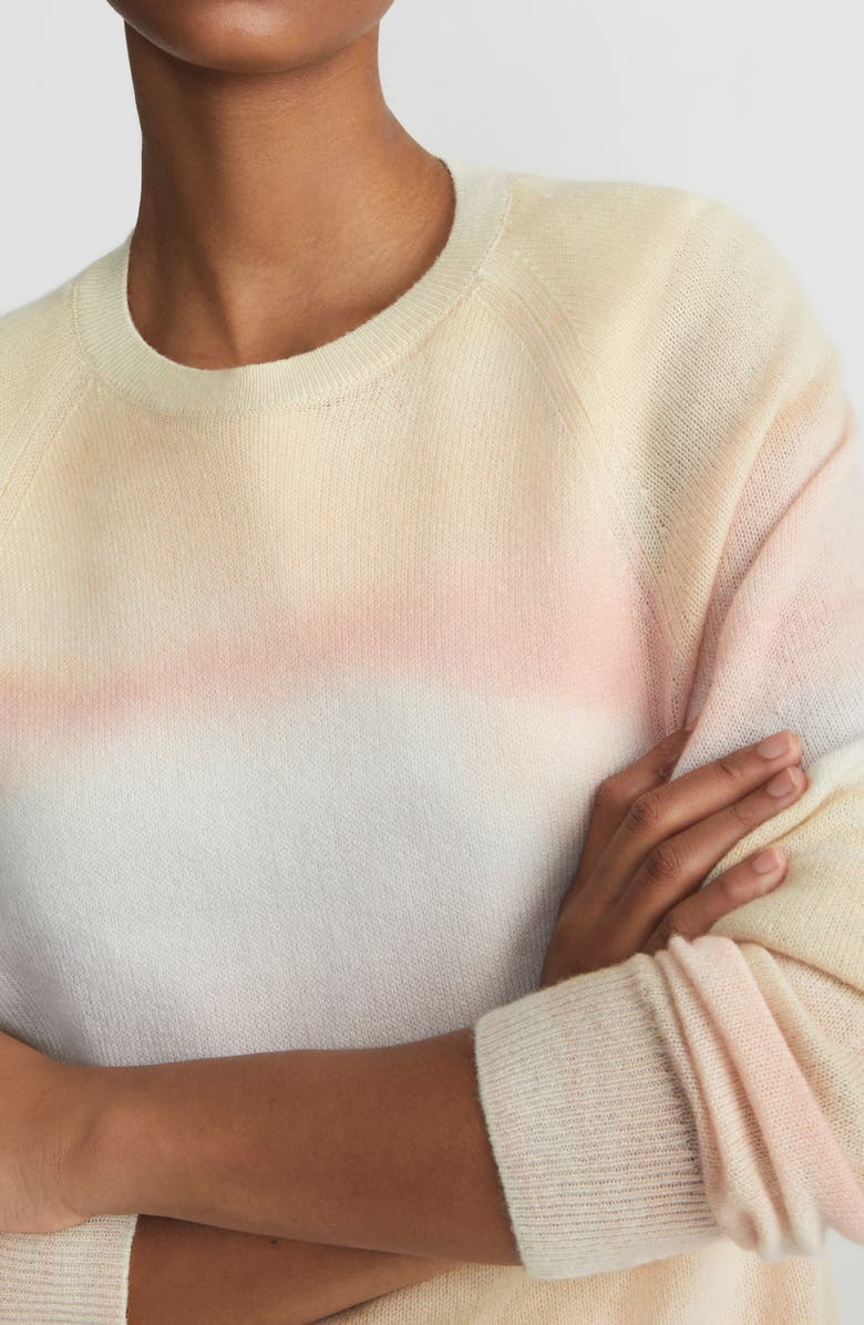Lafayette 148 New York Horizon Print Raglan Sleeve Cashmere Sweater ...