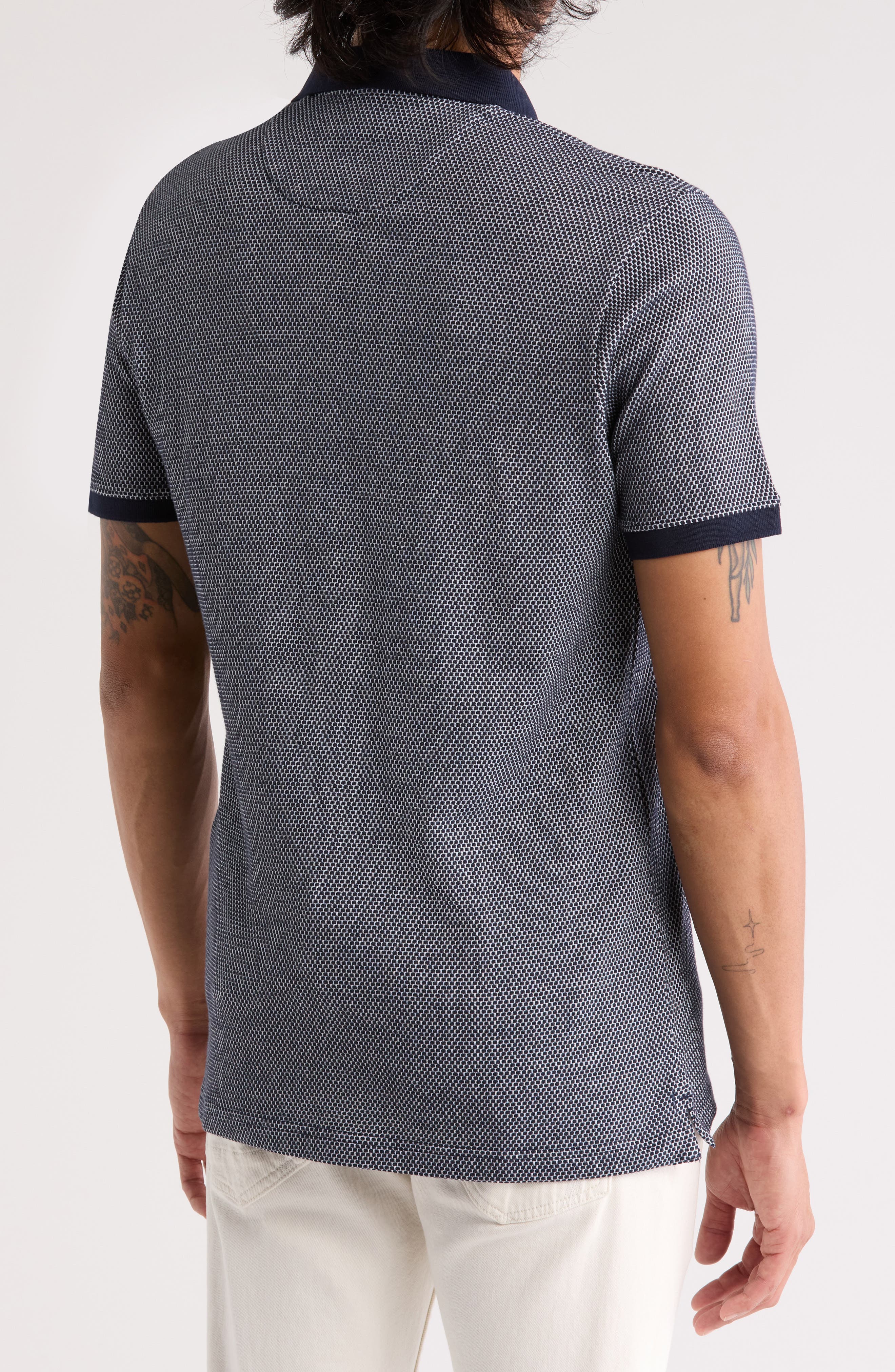 DENIM AND FLOWER Textured Polo | Nordstromrack
