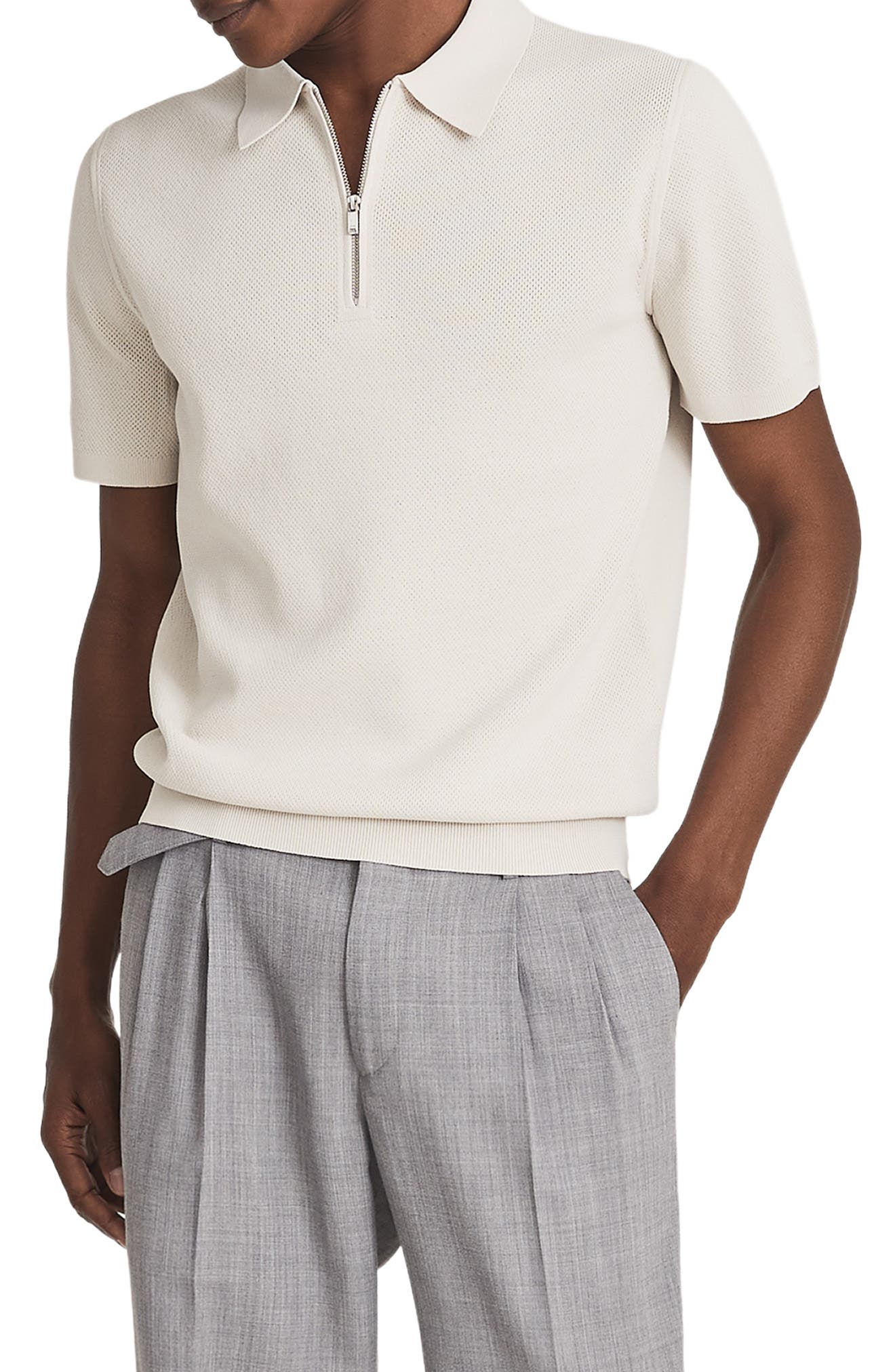 Reiss Albany Zip Polo | Nordstromrack