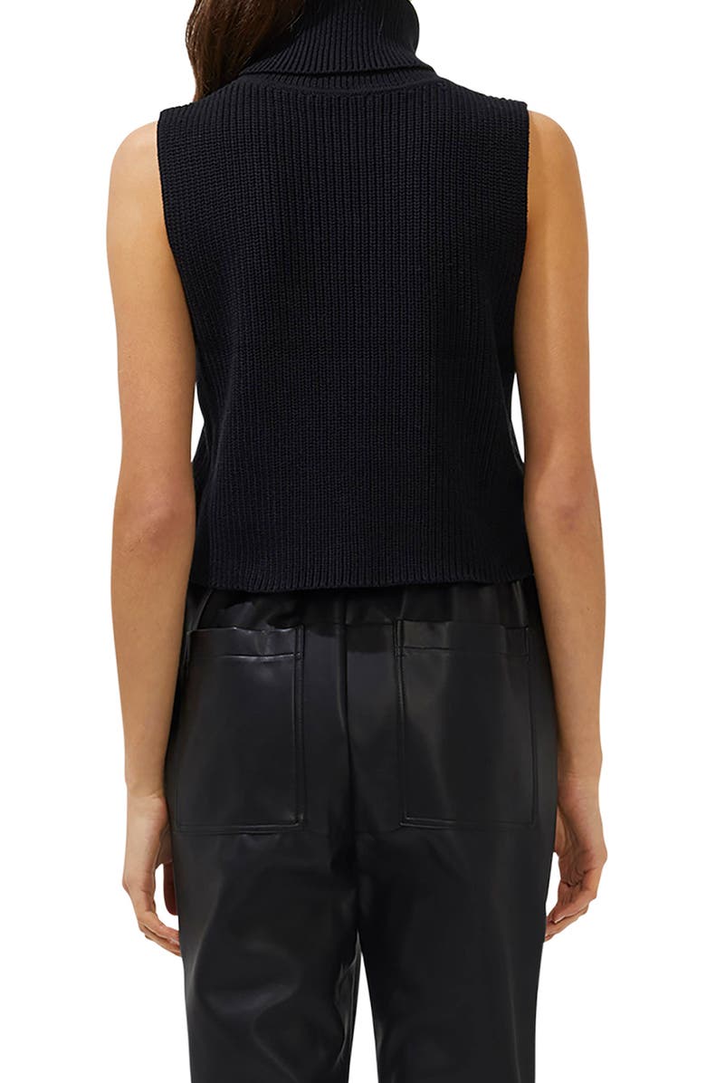 French Connection Ribbed Knit Sleeveless Turtleneck Sweater | Nordstrom