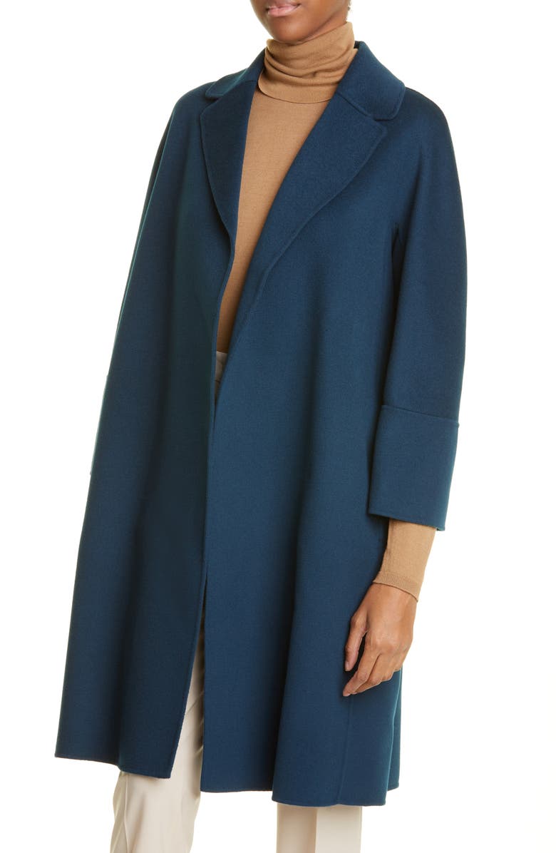 Max Mara Arona Belted Double Face Virgin Wool Wrap Coat | Nordstromrack